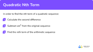 Quadratic Nth Term - GCSE Maths - Steps, Examples & Worksheet