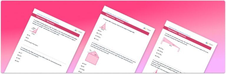 Trigonometry Worksheet - GCSE Maths [FREE] - Third Space Learning