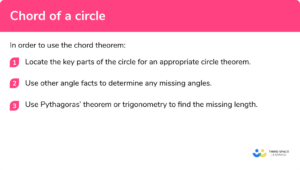 Chord of a Circle- GCSE Maths - Steps, Examples & Worksheet