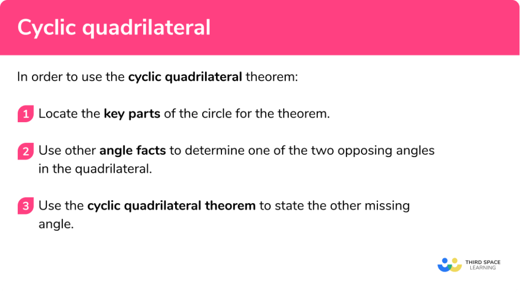 Cyclic Quadrilateral - GCSE Maths - Steps, Examples & Worksheet