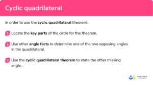 Cyclic Quadrilateral - GCSE Maths - Steps, Examples & Worksheet