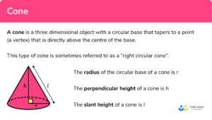Cone - GCSE Maths - Steps, Examples & Worksheet