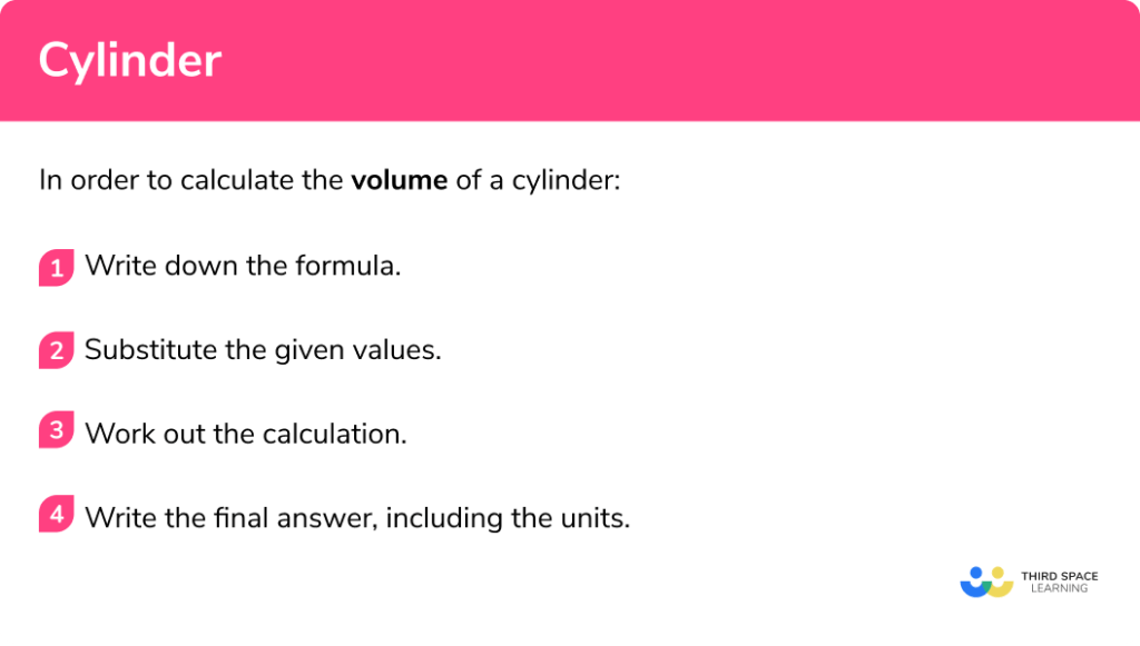 Cylinder - GCSE Maths - Steps, Examples & Worksheet