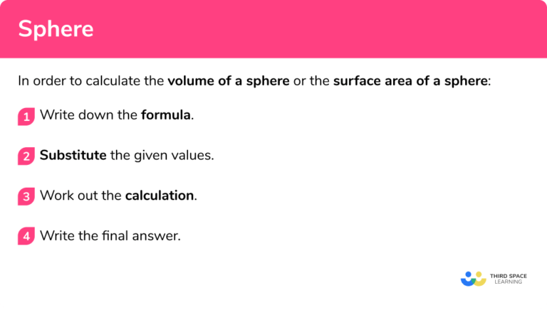 Sphere - GCSE Maths - Steps, Examples & Worksheet