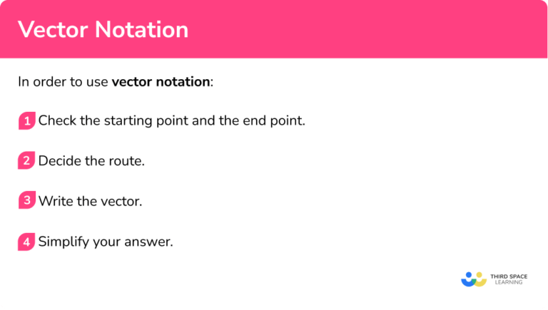 Vector Notation - GCSE Maths - Steps, Examples & Worksheet