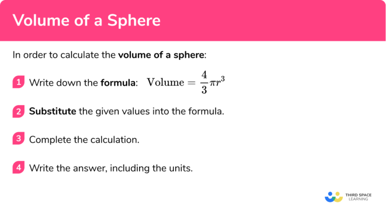 Volume Of A Sphere - GCSE Maths - Steps & Examples