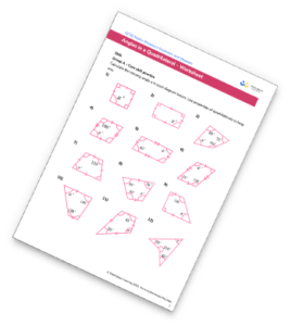 Missing Angles In A Quadrilateral Worksheet - GCSE Maths [FREE] - Third ...
