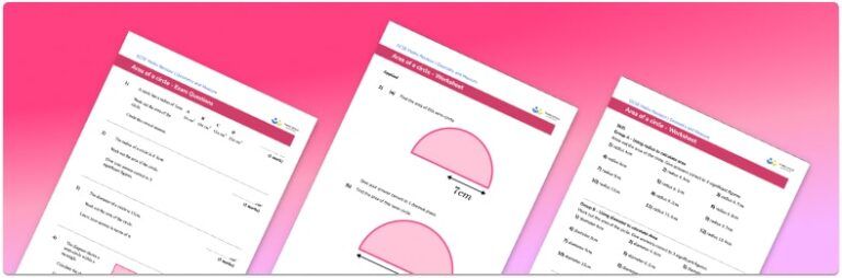 𝝅r^2 (Pi R Squared) - GCSE Maths - Steps, Examples & Worksheet