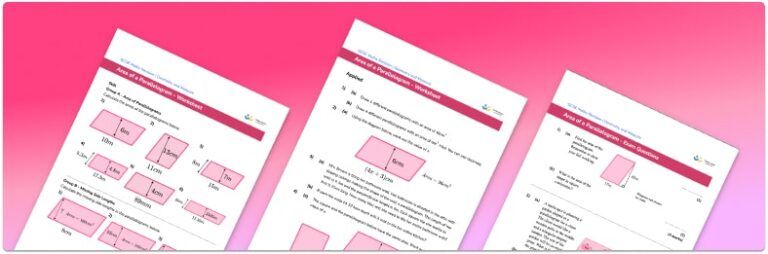 Area Of Parallelogram Worksheet GCSE Maths [FREE] - Third Space Learning