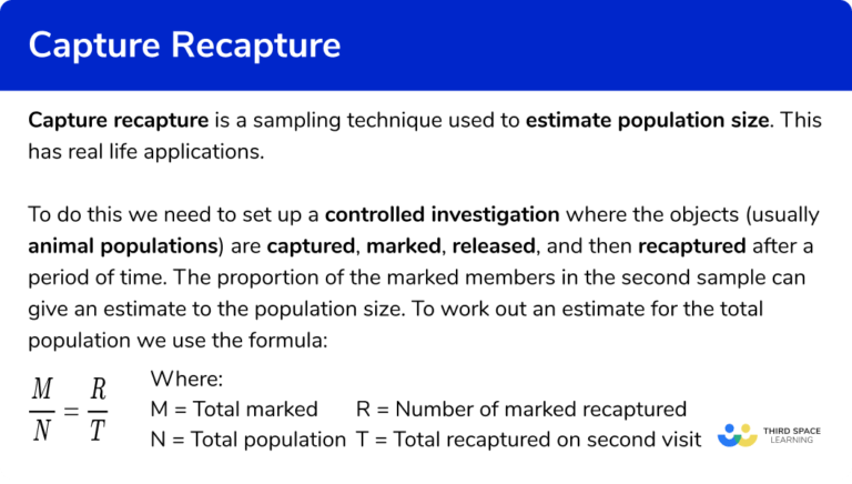 Capture Recapture - GCSE Maths - Steps, Examples & Worksheet
