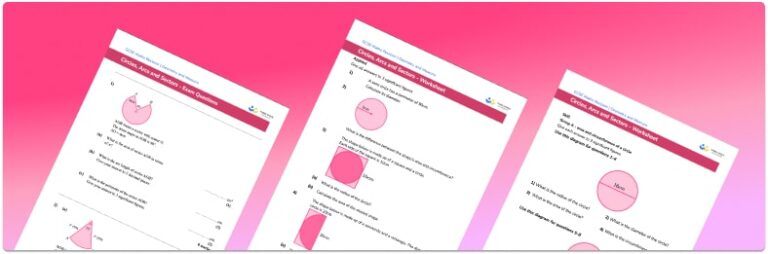 Area Of A Segment - GCSE Maths - Steps, Examples & Worksheet