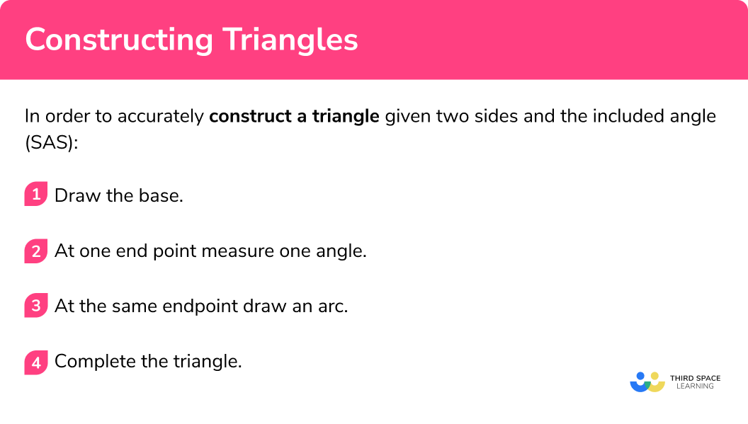Constructing Triangles GCSE Maths Steps Examples