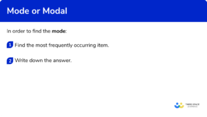 Mode or Modal - GCSE Maths - Steps, Examples & Worksheet