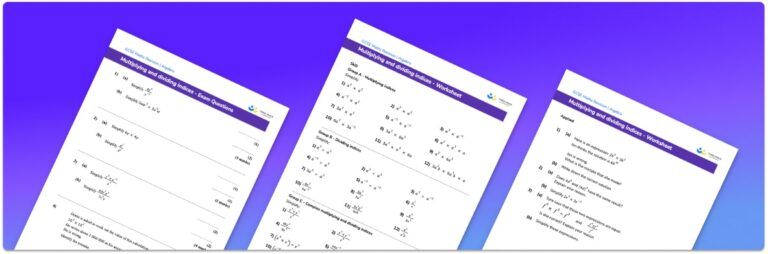 Multiplying Indices Worksheet - GCSE Maths [FREE]