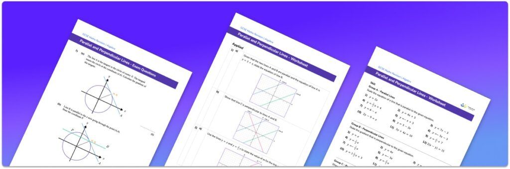Parallel And Perpendicular Lines Worksheet - GCSE Maths [FREE]