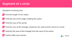 Segment Of A Circle - GCSE Maths - Steps, Examples & Worksheet