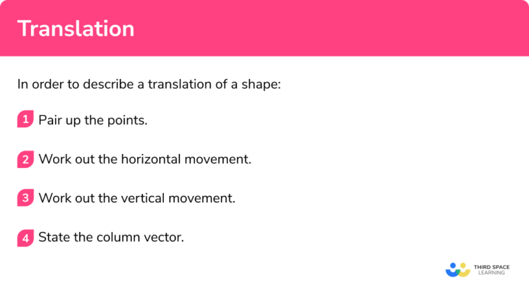 Translation - GCSE Maths - Steps, Examples & Worksheet