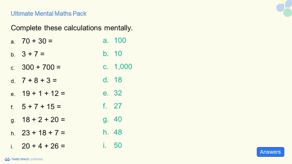 Mental Maths Tests Year 6 Worksheets Mental Maths Tests Year 6 