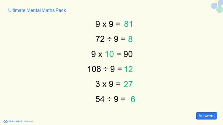 FREE 150 Mental Maths Questions And Answers For Year 3 to Year 6 ...