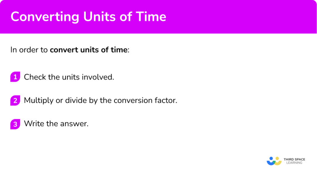 Converting Units Of Time - GCSE Maths - Steps, Examples & Worksheet