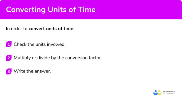 Converting Units Of Time - GCSE Maths - Steps, Examples & Worksheet