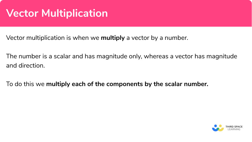 Vector Multiplication GCSE Maths Steps Examples Worksheet