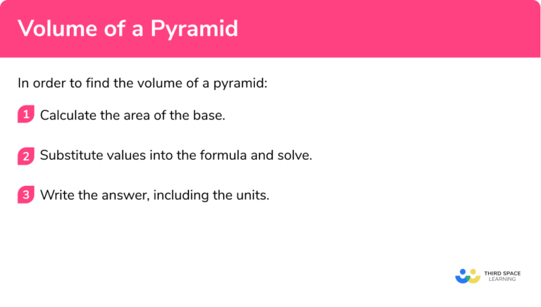 Volume of a Pyramid - GCSE Maths - Steps, Examples & Worksheet
