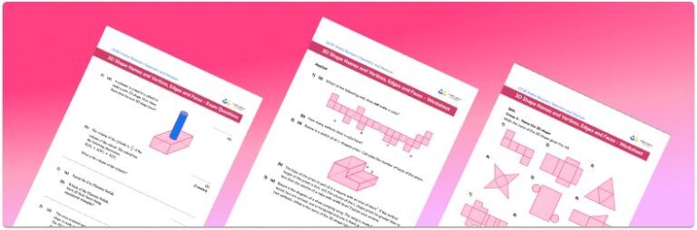 3D Shapes Worksheet Vertices, Edges, Faces - Third Space Learning 3D ...