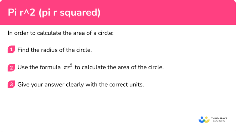 𝝅r^2 (Pi R Squared) - GCSE Maths - Steps, Examples & Worksheet