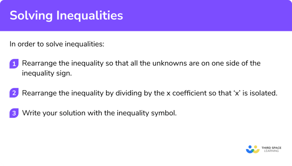 Solving Inequalities - GCSE Maths - Steps, Examples & Worksheet
