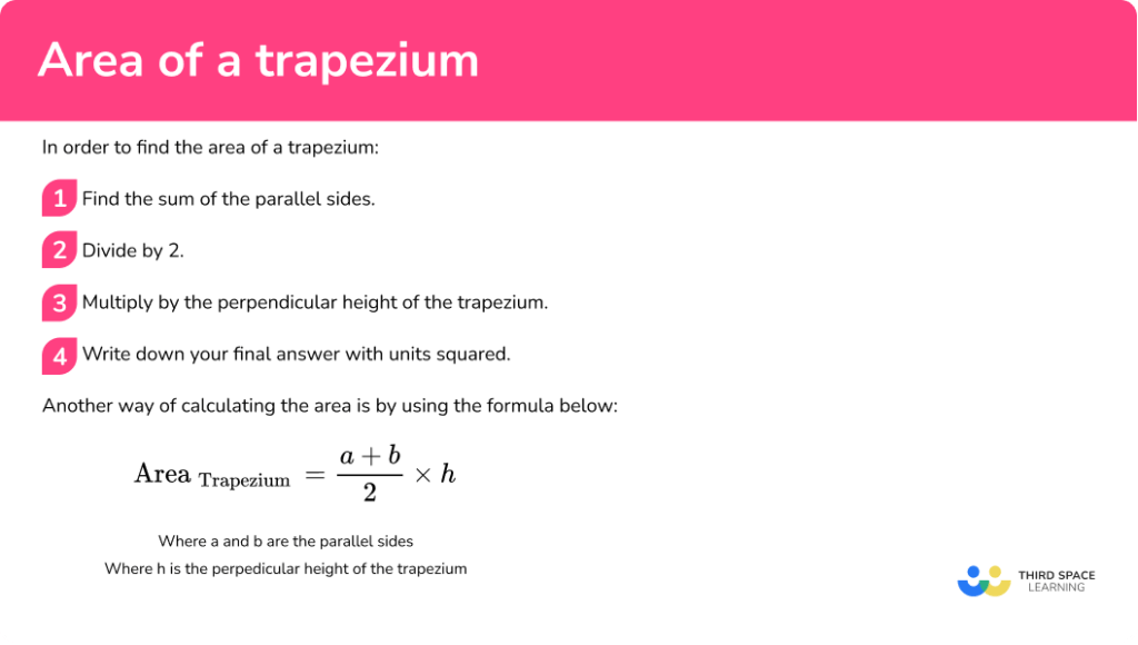 Area Of A Trapezium - Steps, Examples & Worksheet