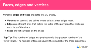 Faces, Edges And Vertices - GCSE Maths - Steps & Examples