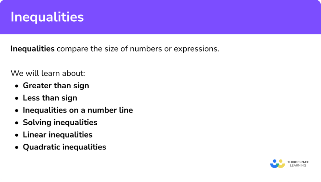 Inequalities - GCSE Maths - Steps, Examples & Worksheet