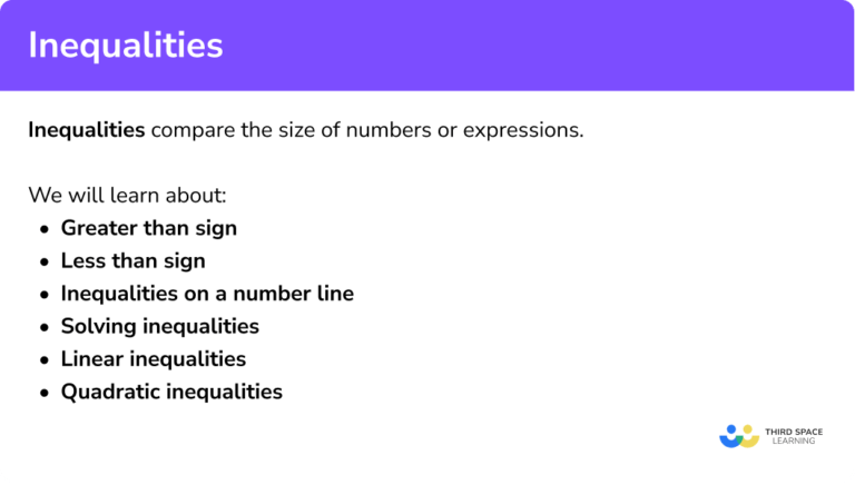 Inequalities - GCSE Maths - Steps, Examples & Worksheet