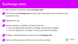 Exchange Rates - GCSE Maths - Steps, Examples & Worksheet