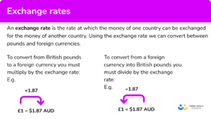 Exchange Rates - GCSE Maths - Steps, Examples & Worksheet