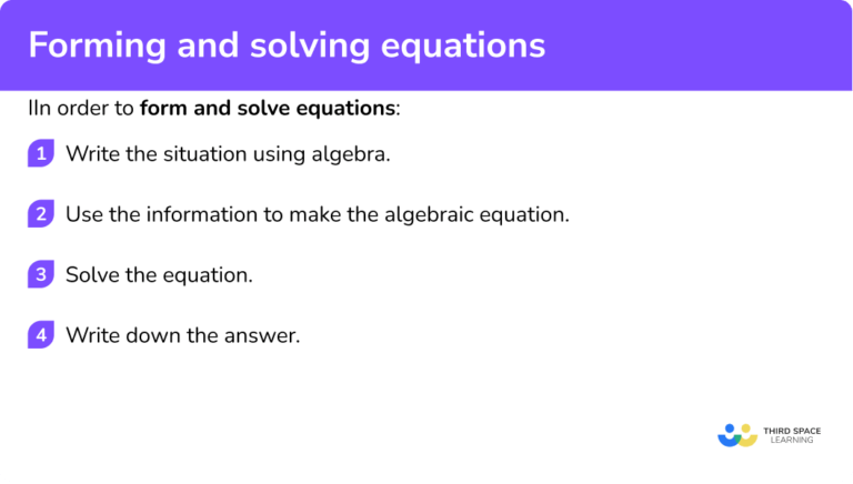 Forming And Solving Equations - GCSE Maths - Steps & Examples