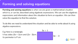 Forming And Solving Equations - GCSE Maths - Steps & Examples
