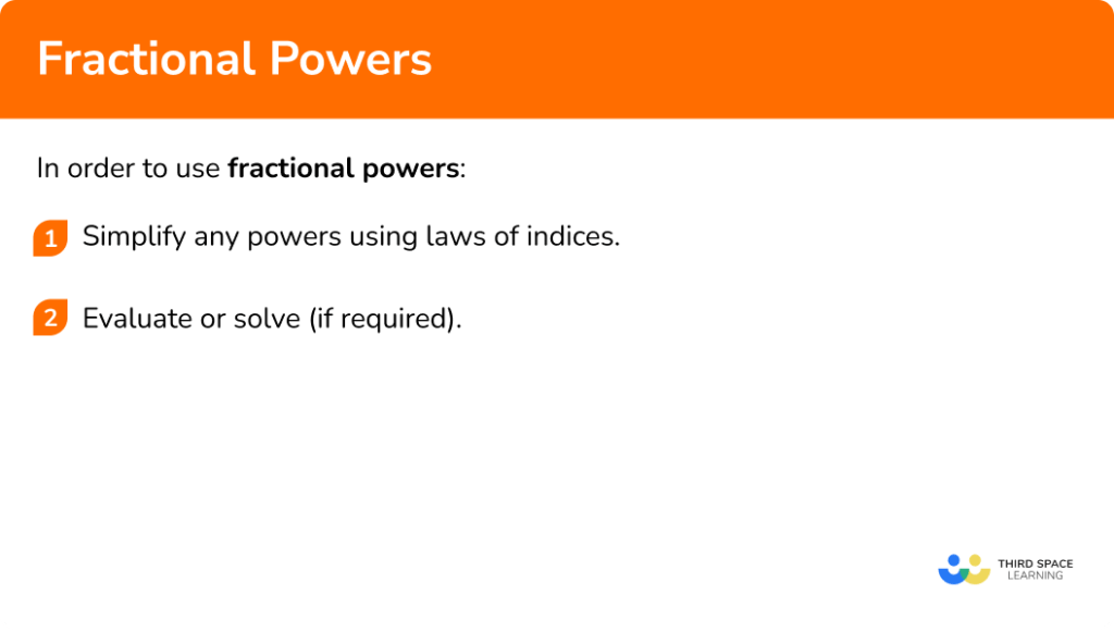 Fractional Powers - GCSE Maths - Steps, Examples & Worksheet
