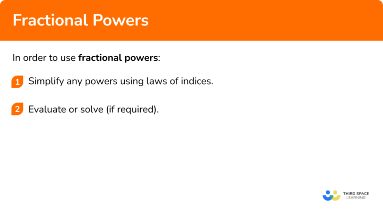 Fractional Powers - GCSE Maths - Steps, Examples & Worksheet