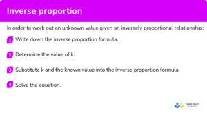Inverse Proportion - GCSE Maths - Steps, Examples & Worksheet