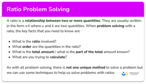Ratio Problem Solving Worksheet - GCSE Maths [FREE] - Third Space Learning
