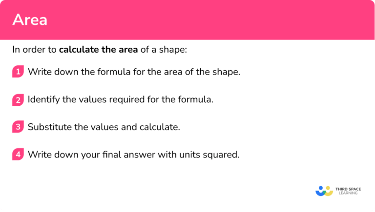 Area - GCSE Maths - Steps, Examples & Worksheet
