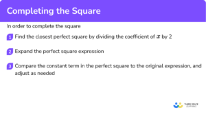 Completing the Square - GCSE Maths - Steps, Examples & Worksheet
