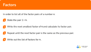 Factors - GCSE Maths - Steps, Examples & Worksheet