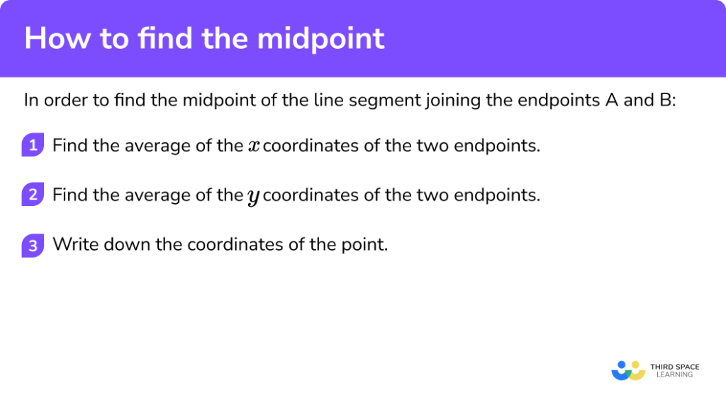 How To Find The Midpoint - GCSE Maths - Steps, Examples & Worksheet