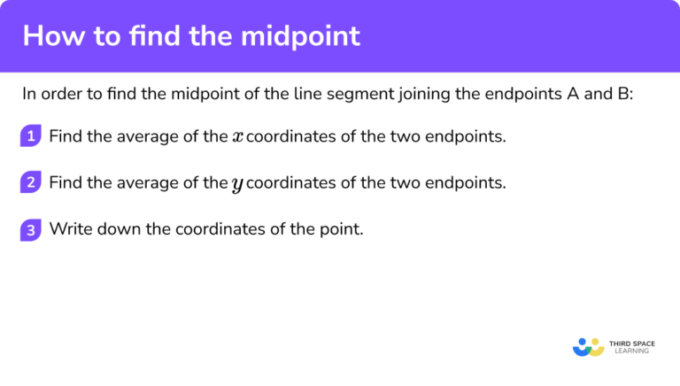 How To Find The Midpoint - GCSE Maths - Steps, Examples & Worksheet