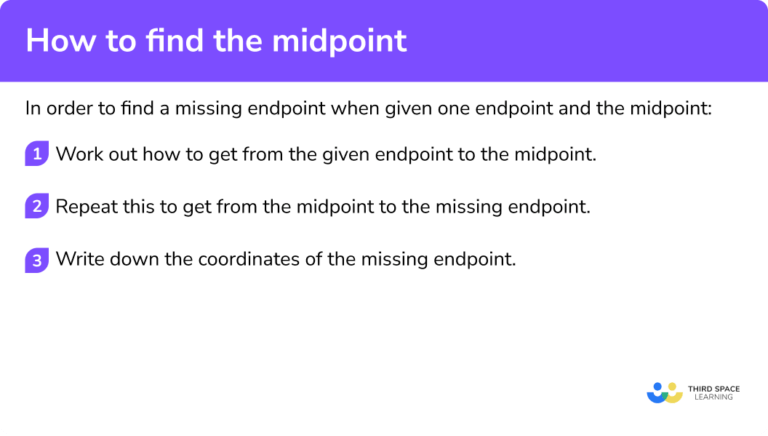 How To Find The Midpoint - GCSE Maths - Steps, Examples & Worksheet