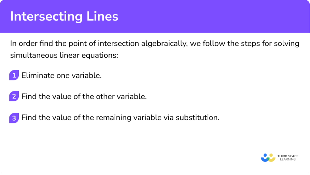 Intersecting Lines - GCSE Maths - Steps, Examples & Worksheet