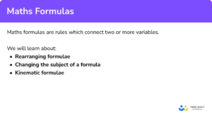 Maths Formulas - GCSE Maths - Steps, Examples & Worksheet